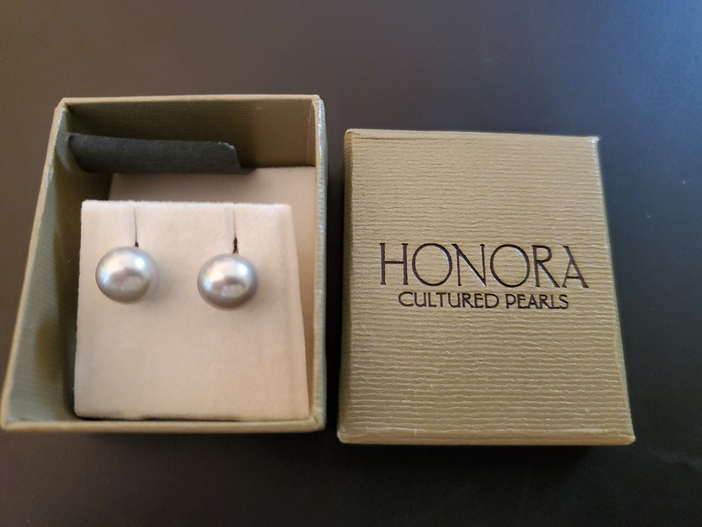 Honora Silver Cultured Pearl Stud Earrings 925 Sterling Silver With Box ...