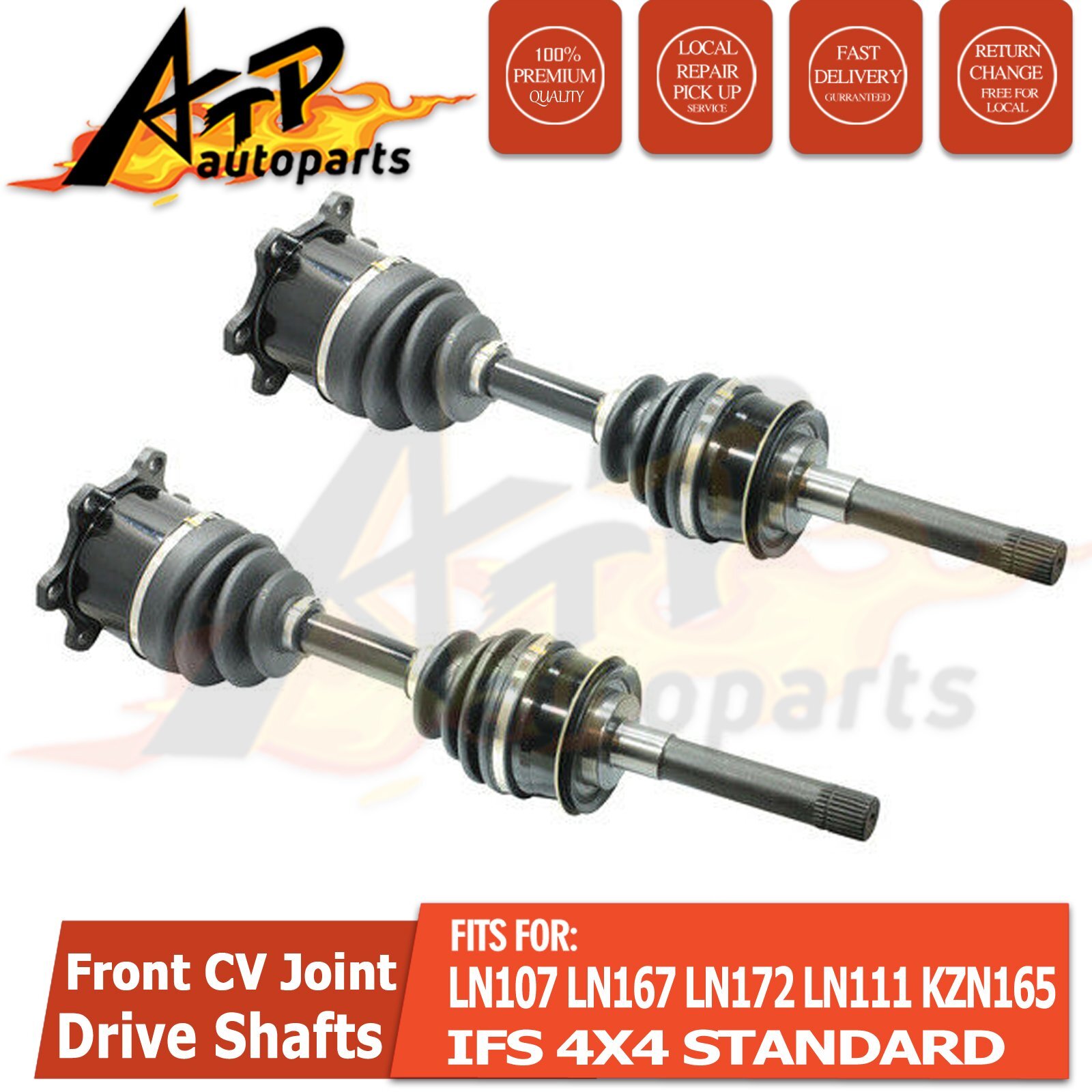 2 CV Joint Drive Shaft For Hilux 4x4 IFS KZN165 LN107 LN167 LN172 LN111 ...