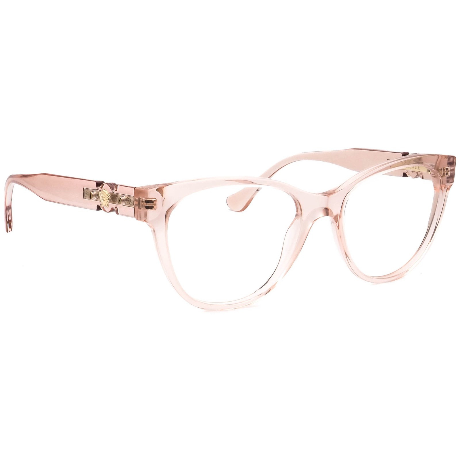 Versace Eyeglasses MOD. 3304 5339 Clear Blush Cat Eye Frame Italy 53 ...