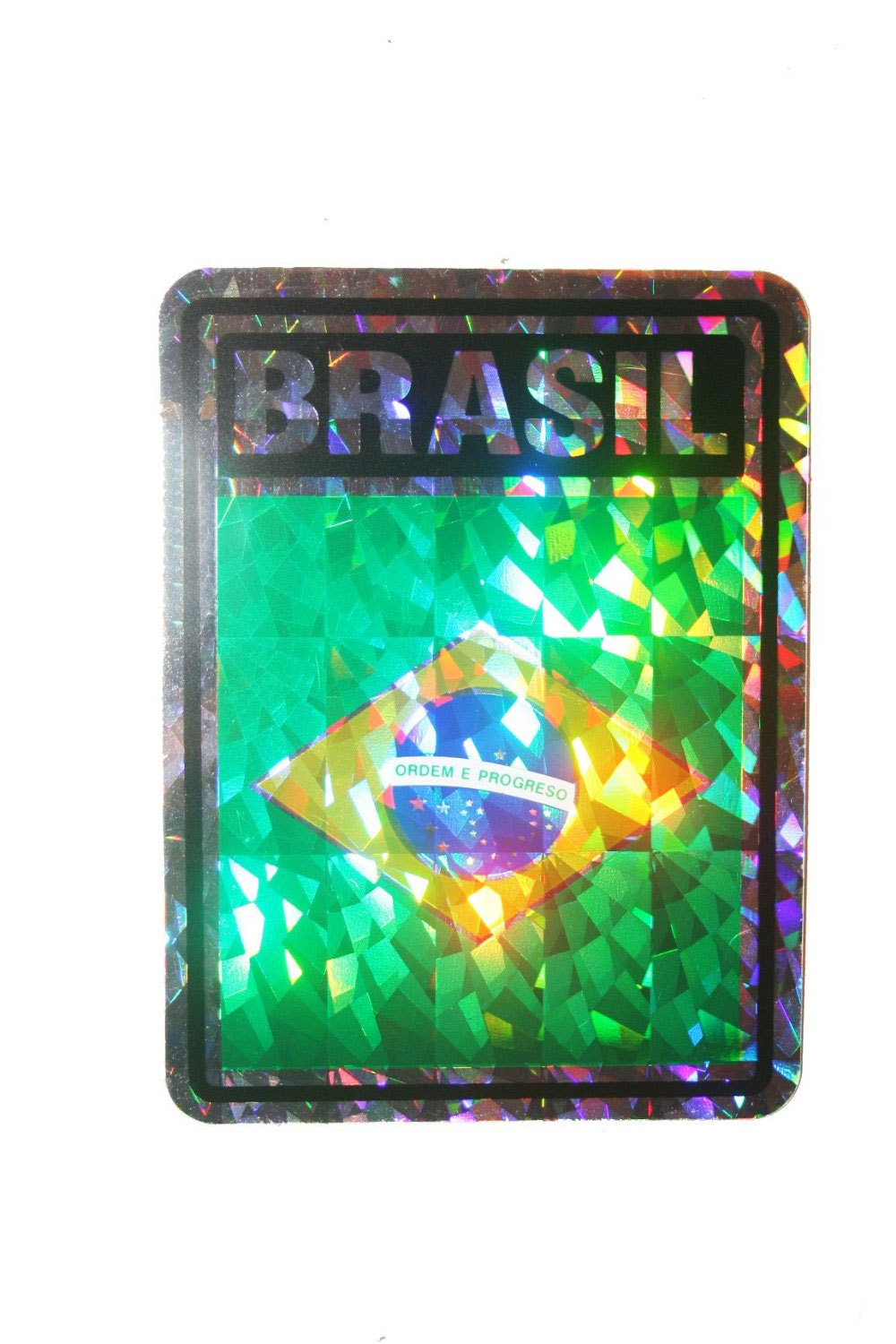 BRASIL COUNTRY FLAG METALLIC BUMPER STICKER DECAL .. 4 X 3 INCH | eBay