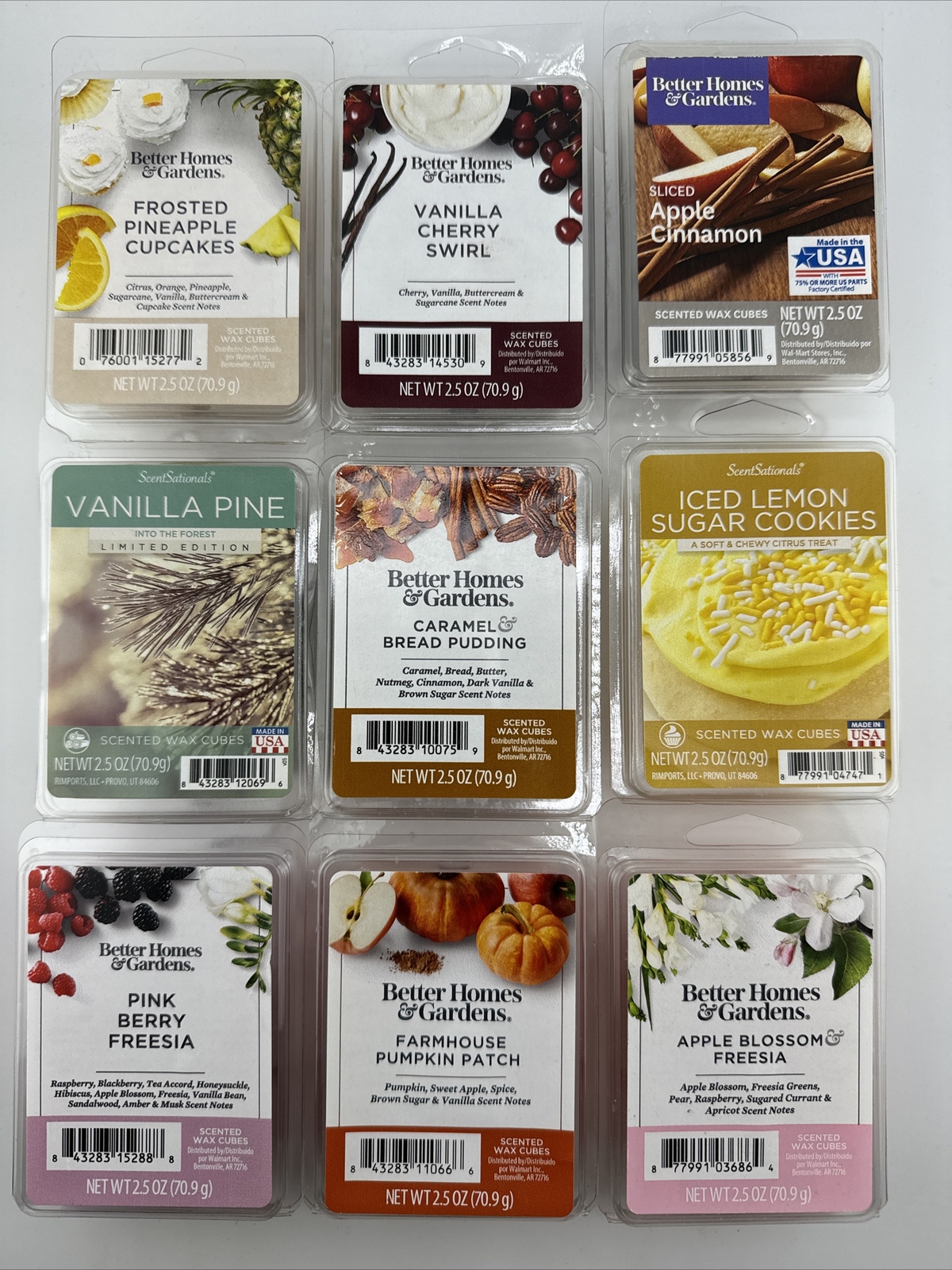 Better Homes & Gardens - Scentsationals Wax Melts Variety Pack / LOT OF ...