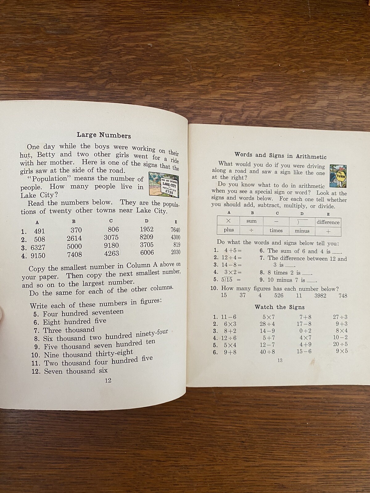 Vintage Study Arithmetics Grade Four Preprint of Chapters 1 and 2 1935 ...