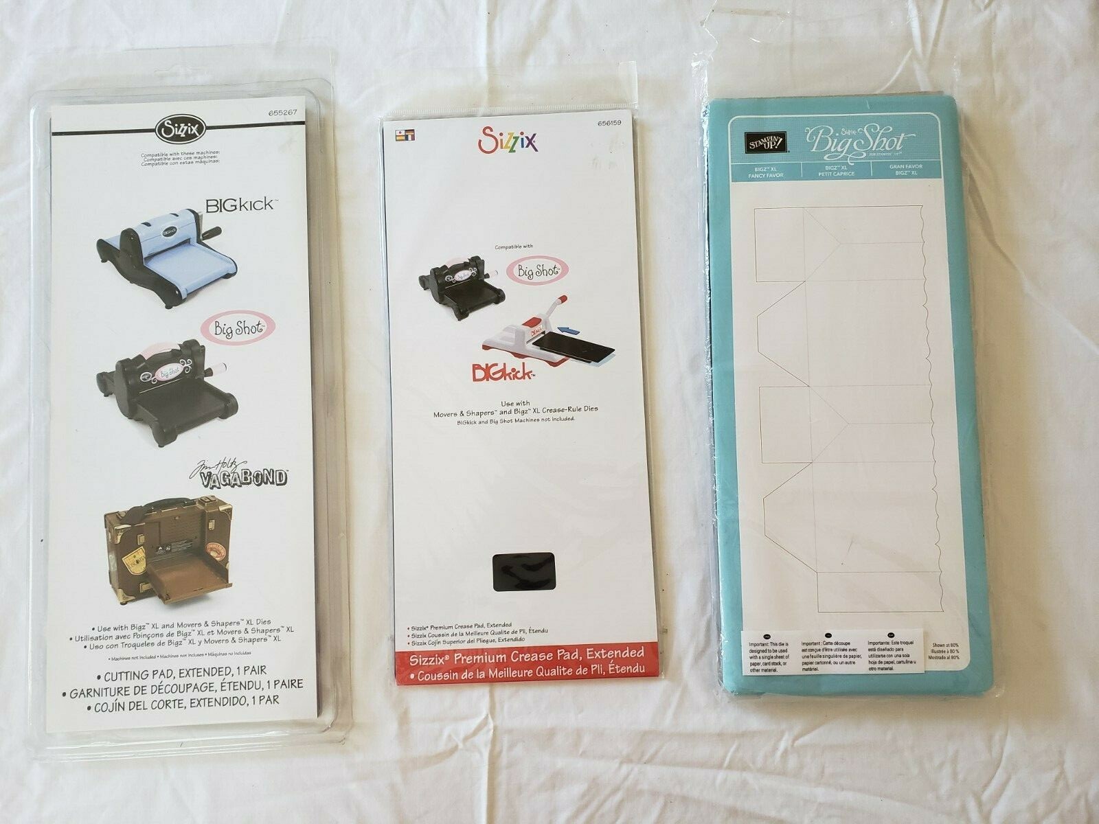 Stampin Up Sizzix Big Shot Bigz XL Fancy Favor die w/ Cutting Pads ...