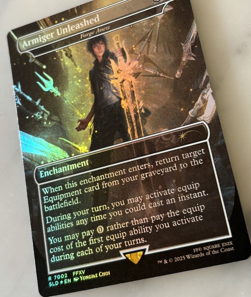 Final Fantasy Secret Lair Drop FOIL Forge Anew Armiger Unleashed Bonus ...