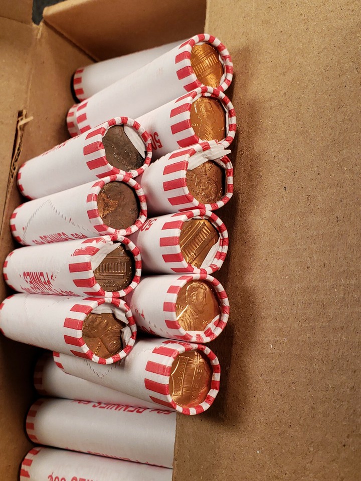2,500 coins Bank Box Unsearched Lincoln Cent Penny 50 Rolls | eBay