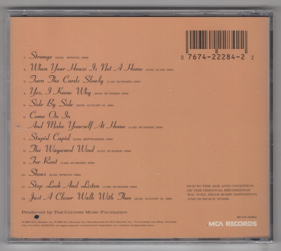 Patsy Cline - Live Volume 2 (Brand New & Factory Sealed CD!) | eBay