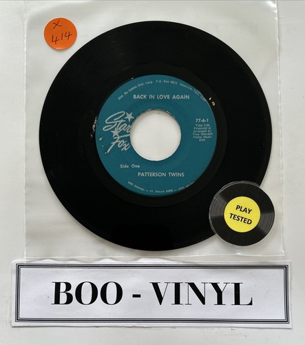 Patterson Twins - Back In Love Again 7” Northern Soul / Funk Soul Vinyl ...