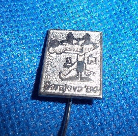 - OLYMPIC SARAJEVO 1984 - 1 1/2" Silver "Vuchko" The Wolf Stick Pin | eBay