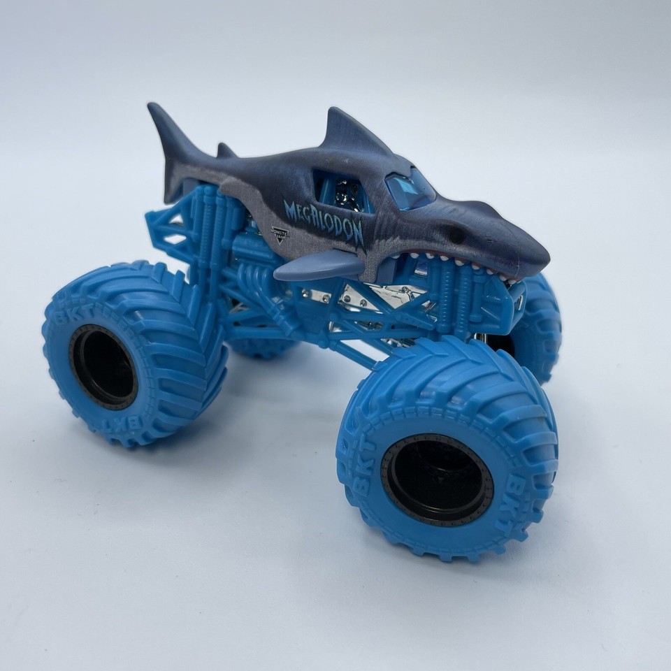 Monster Jam Megalodon Blue BKT Tires Monster Truck 1/64 | eBay