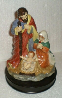 Vintage Ceramic Nativity Scene Music Box - Nice Estate Find... | eBay
