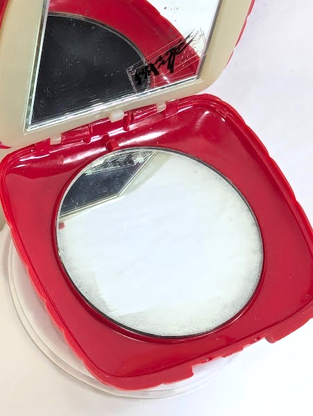 Vintage 1980s Image Red Light Up Makeup Mirror Compact Paris Presents ...