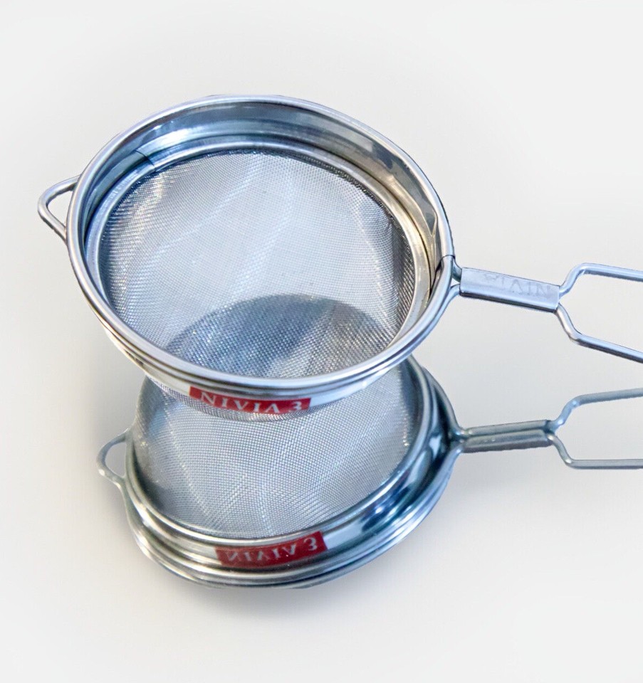 Nivia stainless steel fine tea strainer mesh chai herb coffee small ...