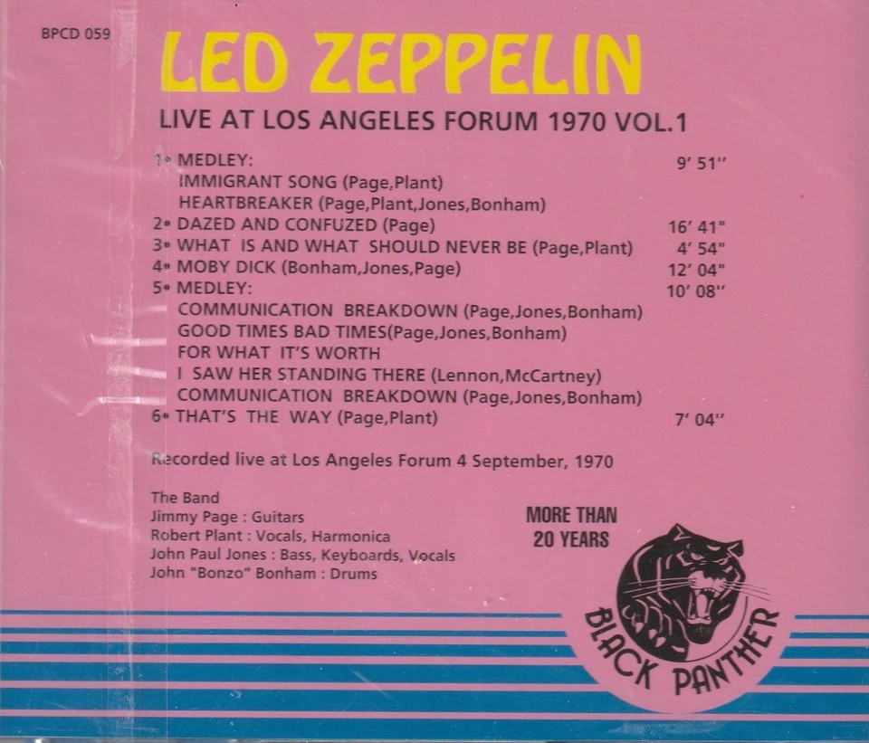 LED ZEP P*ELIN - LLA FORRUM 197*0 | eBay