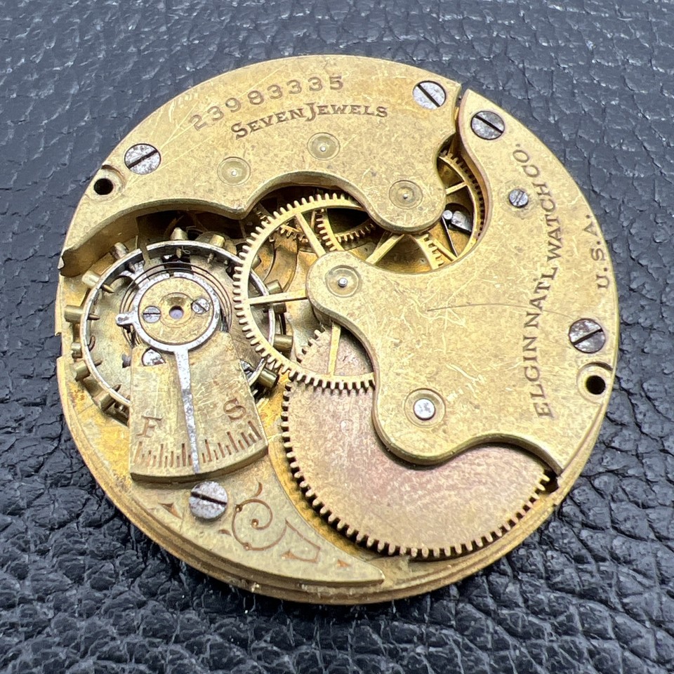 1921 Elgin 6s 7j Grade 289 Model 2 Pocket Watch Movement Not Running | eBay