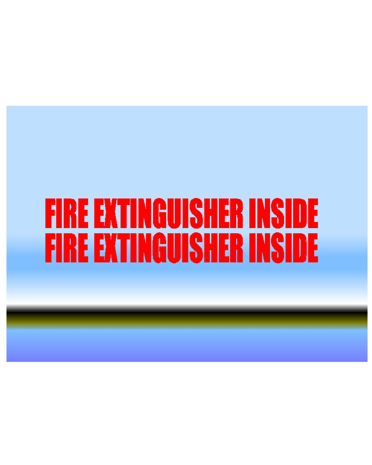 2 - 1.25"x 12.5" Fire Extinguisher Inside Decal Sticker Red | eBay