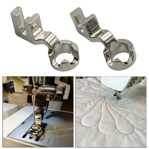 Pack of 2 Stainless Steel Free Motion Ruler Foot Quilting Sewing ...