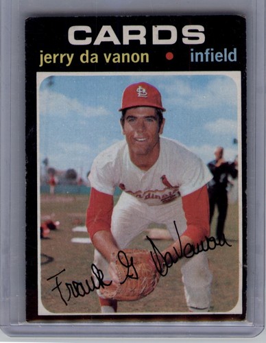 Topps 1971 baseball card JERRY DA VANON, card #32, ST. LOUIS CARDINALS ...