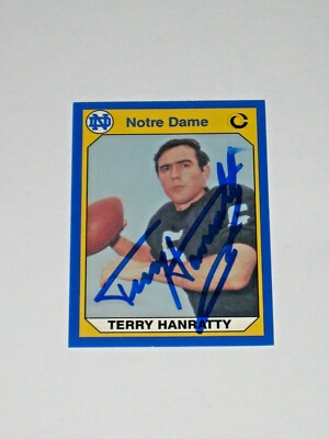Terry Hanratty signed Notre Dame Fighting Irish 1990 Football Card Set ...