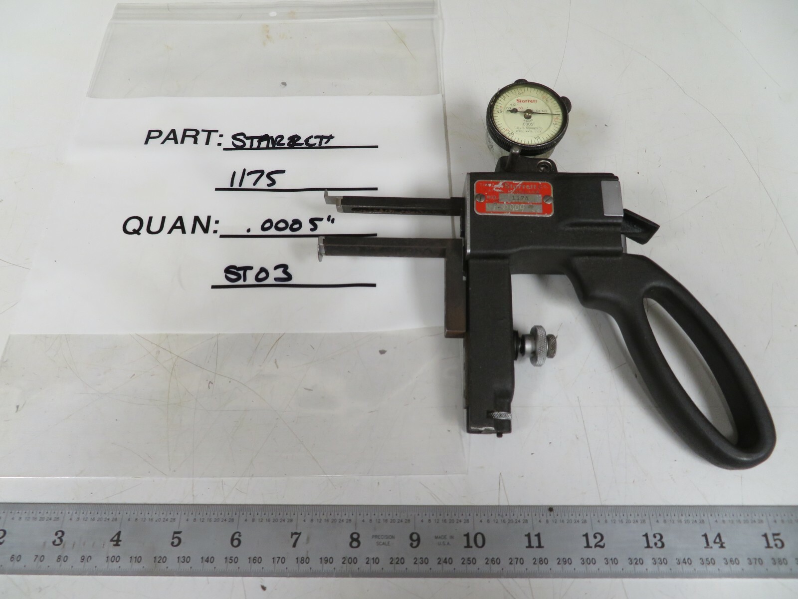 Starrett Internal Groove Gage - model 1175 .0005 w/ TIP ST03 | eBay