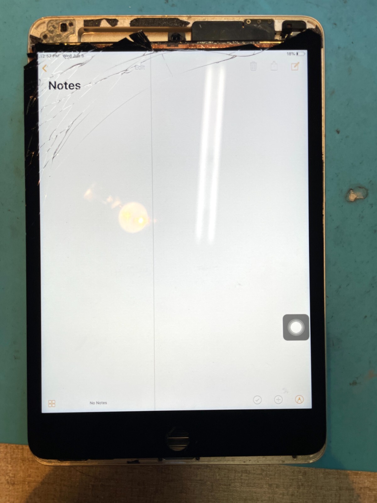 Cracked iPad Mini 4 4th Gen Screen Assembly Black w/ Working Digitizer ...