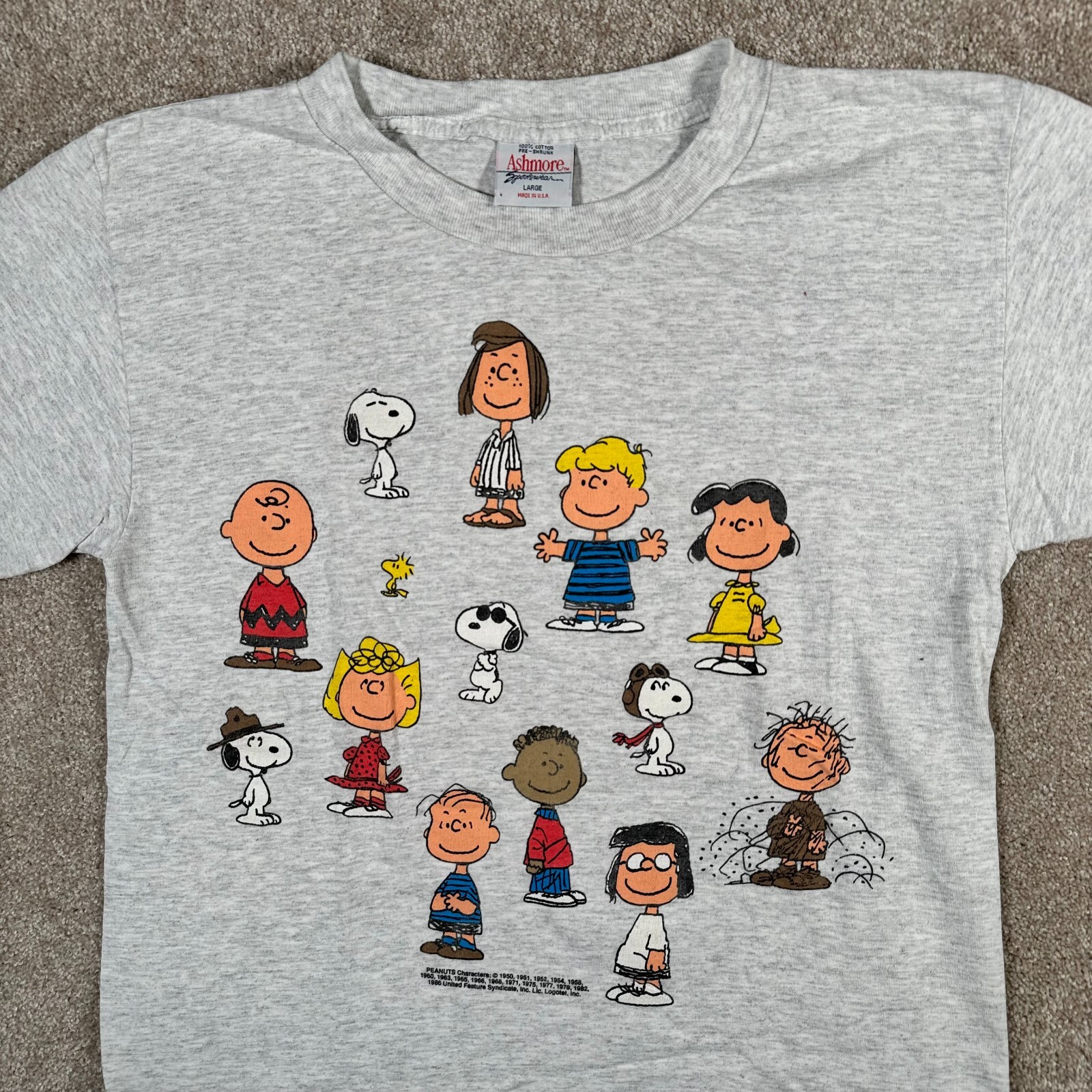 Vintage 90s Peanuts Charlie Brown Cartoon RARE Syndic… - Gem