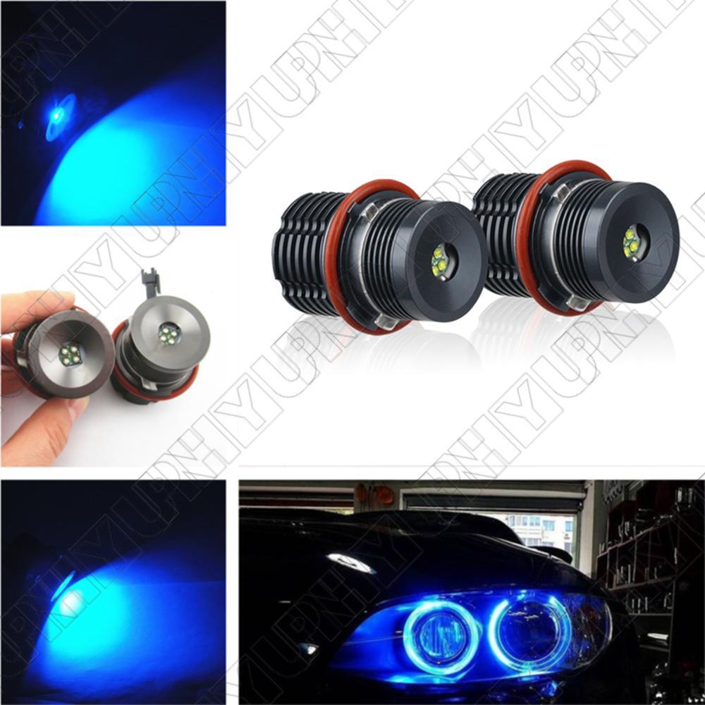 2Pcs 20W Angel Eyes LED Ring Bulbs Blue Light For BMW E39 E60 E63 E61 ...