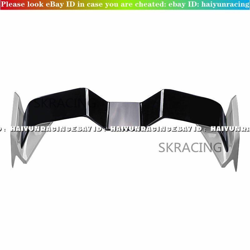 Silver+Black Rear Spoiler Gull Wing Tail Wing 1X For Honda Civic 10Th ...