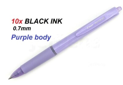 Pilot ACROBALL 0.7mm PURPLE BODY - 10x BLACK INK | eBay
