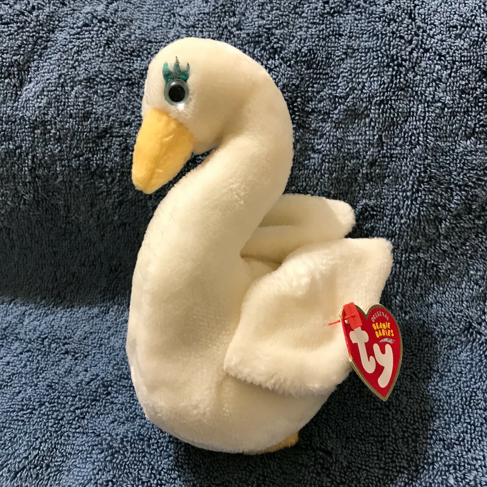 TY Original Beanie Babies GODDESS Swan 7” Plush Stuffed Animal Toy ...