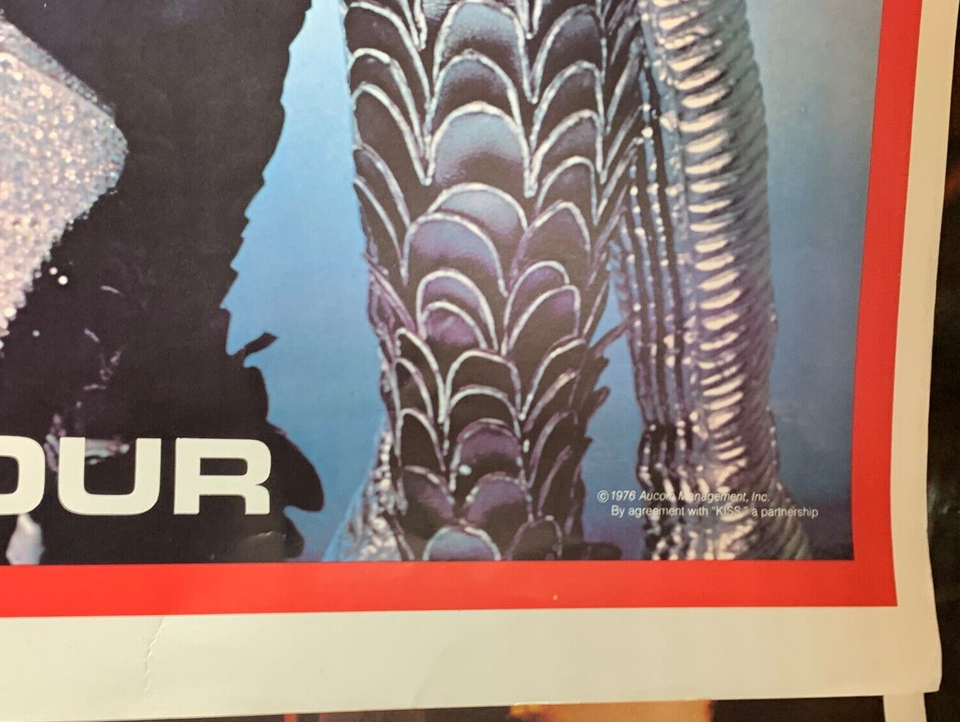 KISS VINTAGE 1976 76 BICENTENNIAL ACE PETER GENE PAUL AUCOIN MGT POSTER ...