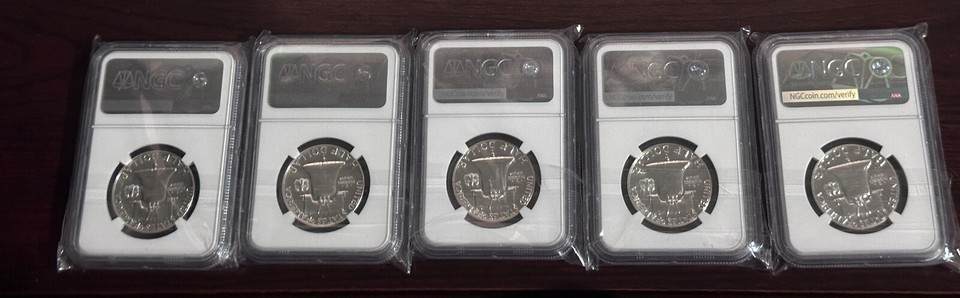 1957 50C Silver Proof Franklin Half Dollar NGC PF 69 | eBay