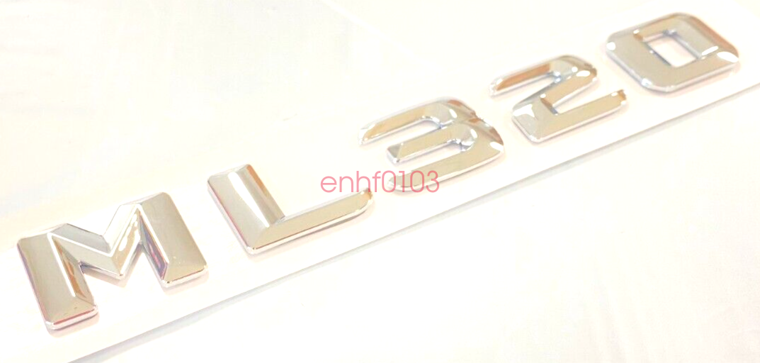 #1 CHROME ML320 FIT MERCEDES ML320 REAR TRUNK LIFTGATE EMBLEM BADGE ...
