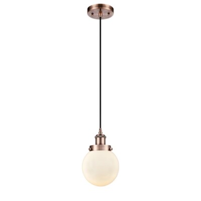 Innovations Ballston Beacon Mini Pendant, AC Frost/Sphere - 916-1P-AC ...