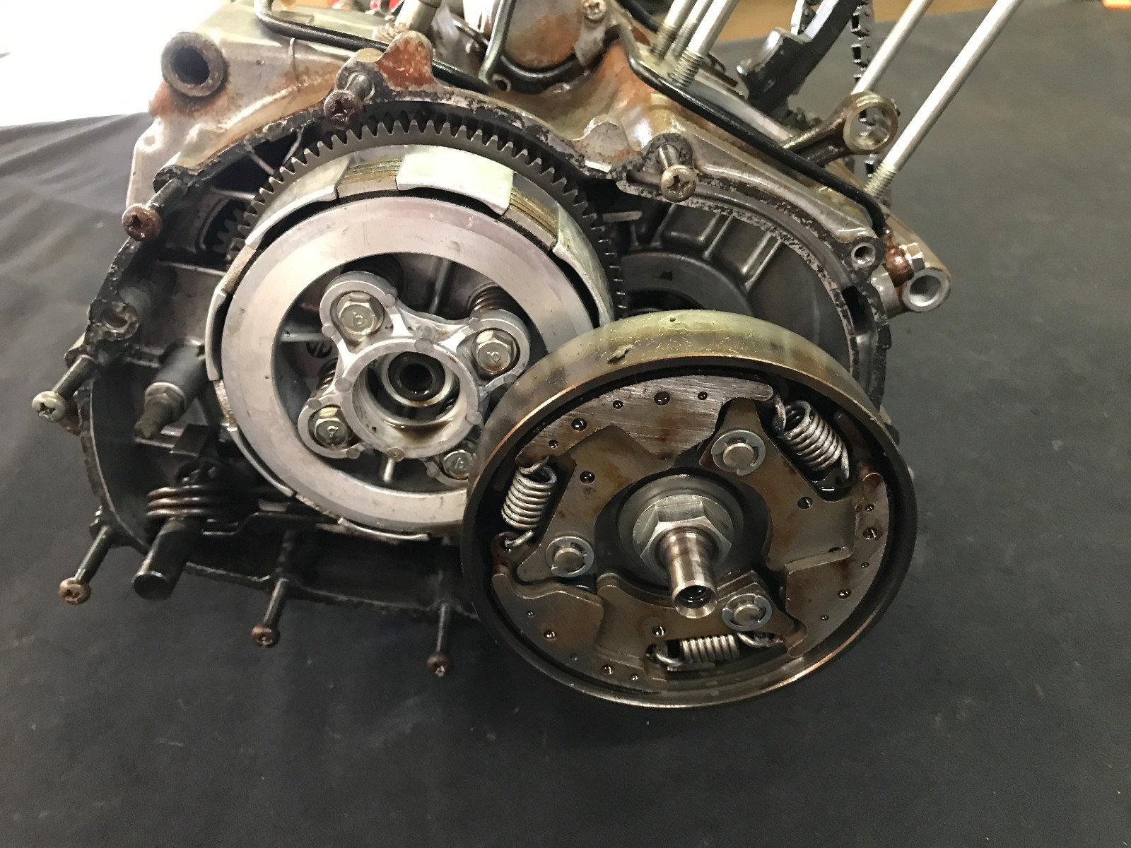 1985 KAWASAKI KLT160 KLT 160 ENGINE MOTOR BOTTOM END CRANK CLUTCHES ...