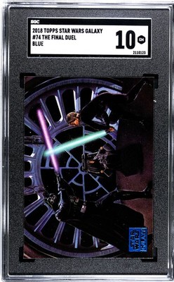 2018 Topps Star Wars Galaxy #74 The Final Duel SGC 10 Gem Mint BLUE | eBay