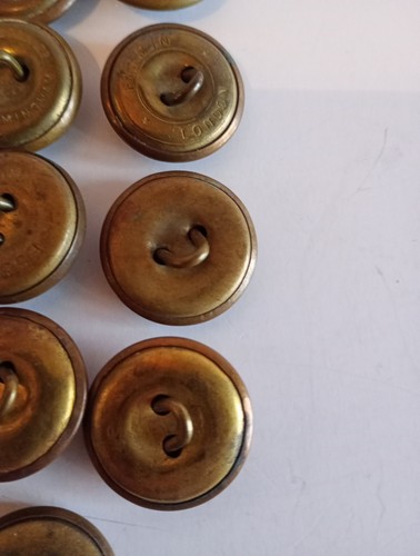 WW1 British General Service Brass Buttons. Job Lot of 24 Medium 24mm ...