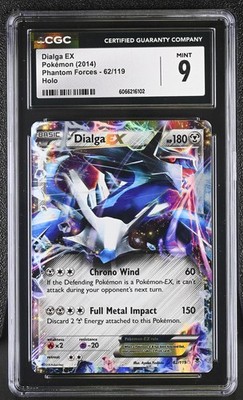 CGC 9 MINT Dialga EX 2014 Phantom Forces 62/119 Holo Pokemon Card | eBay
