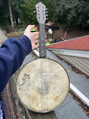 Vintage Banjolin Banjo Mandolin 8-string instrument unmarked | eBay