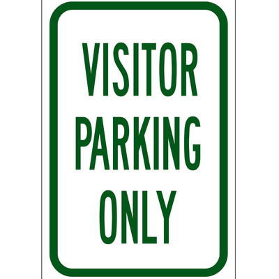 Visitor ONLY parking 8" x 12" Aluminum Sign WILL NOT RUST MADE USA | eBay