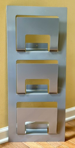 IKEA SPONTAN - Grey Modern Metal Wall Mount Magazine Newspaper Rack 201 ...