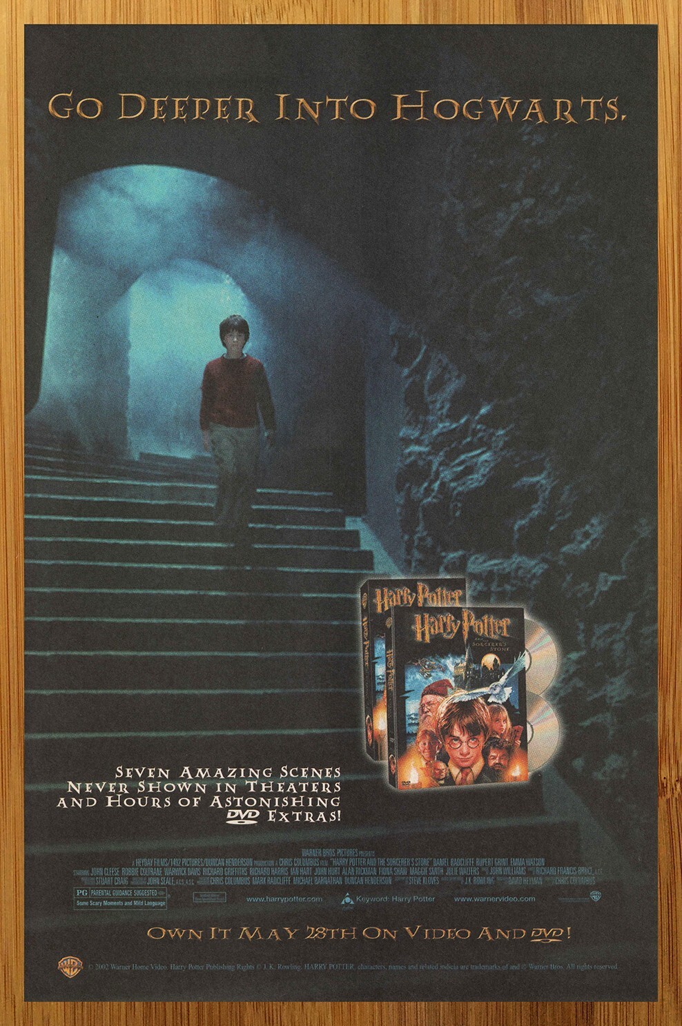 2002 Harry Potter and the Sorcerer's Stone DVD Print Ad/Poster Movie ...