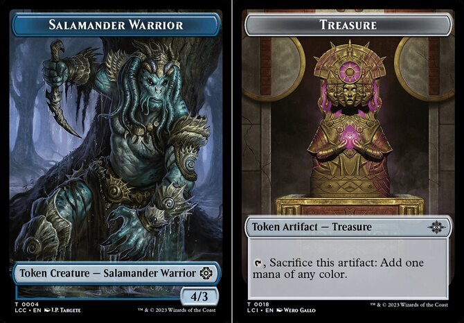 MTG Salamander Warrior (0004) // Treasure (0018) Double-Sided Token NM ...