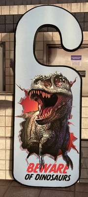 Beware Of Dinosaurs Open Road Brands Do Not Disturb Door Sign | eBay