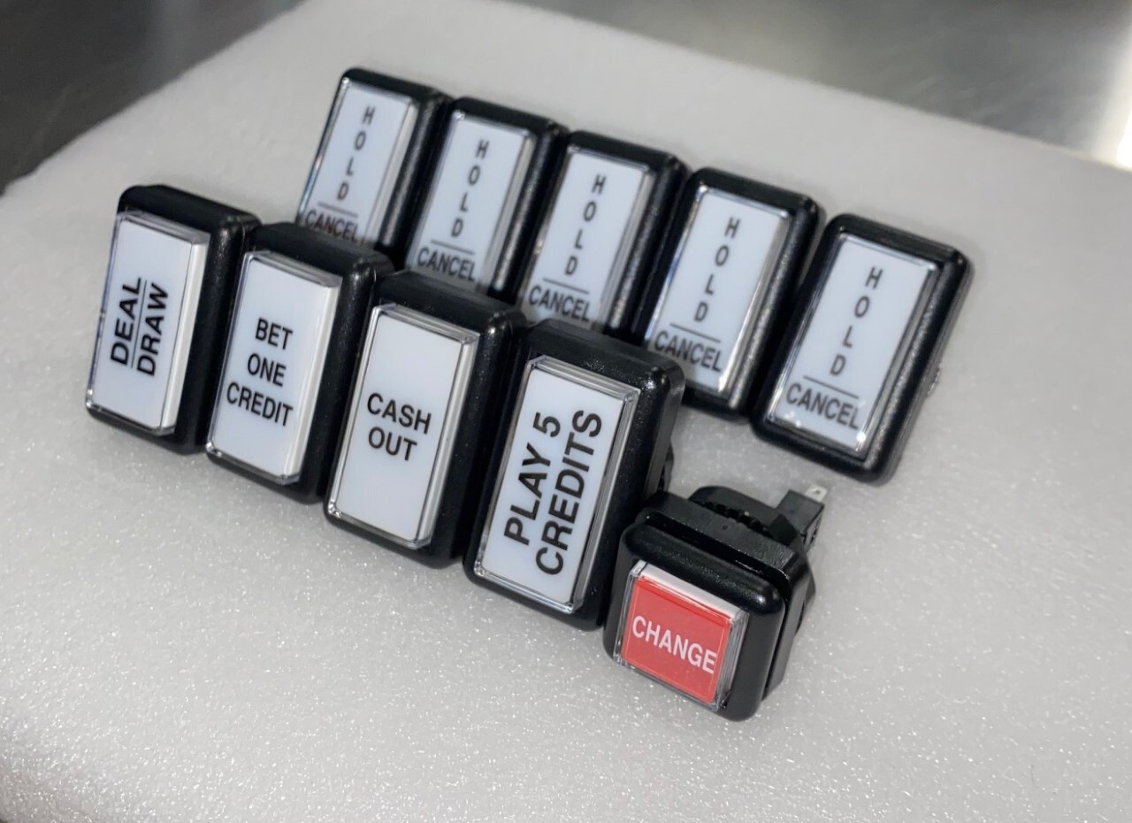 IGT PE-Plus & GameKing Slant Top Slot Machine Button Upgrade Kit, LED ...