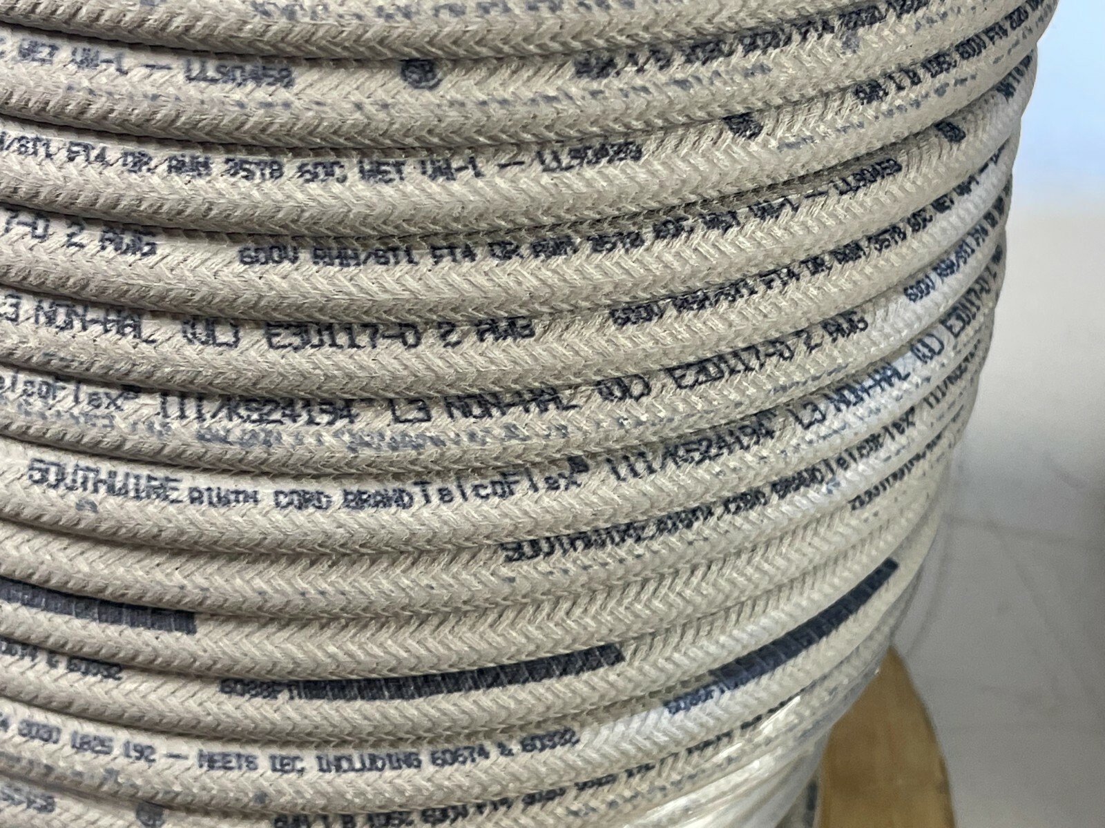 Per 10' GE Power Electronic 407 405 760 2 AWG Power Wire Cotton Braid ...