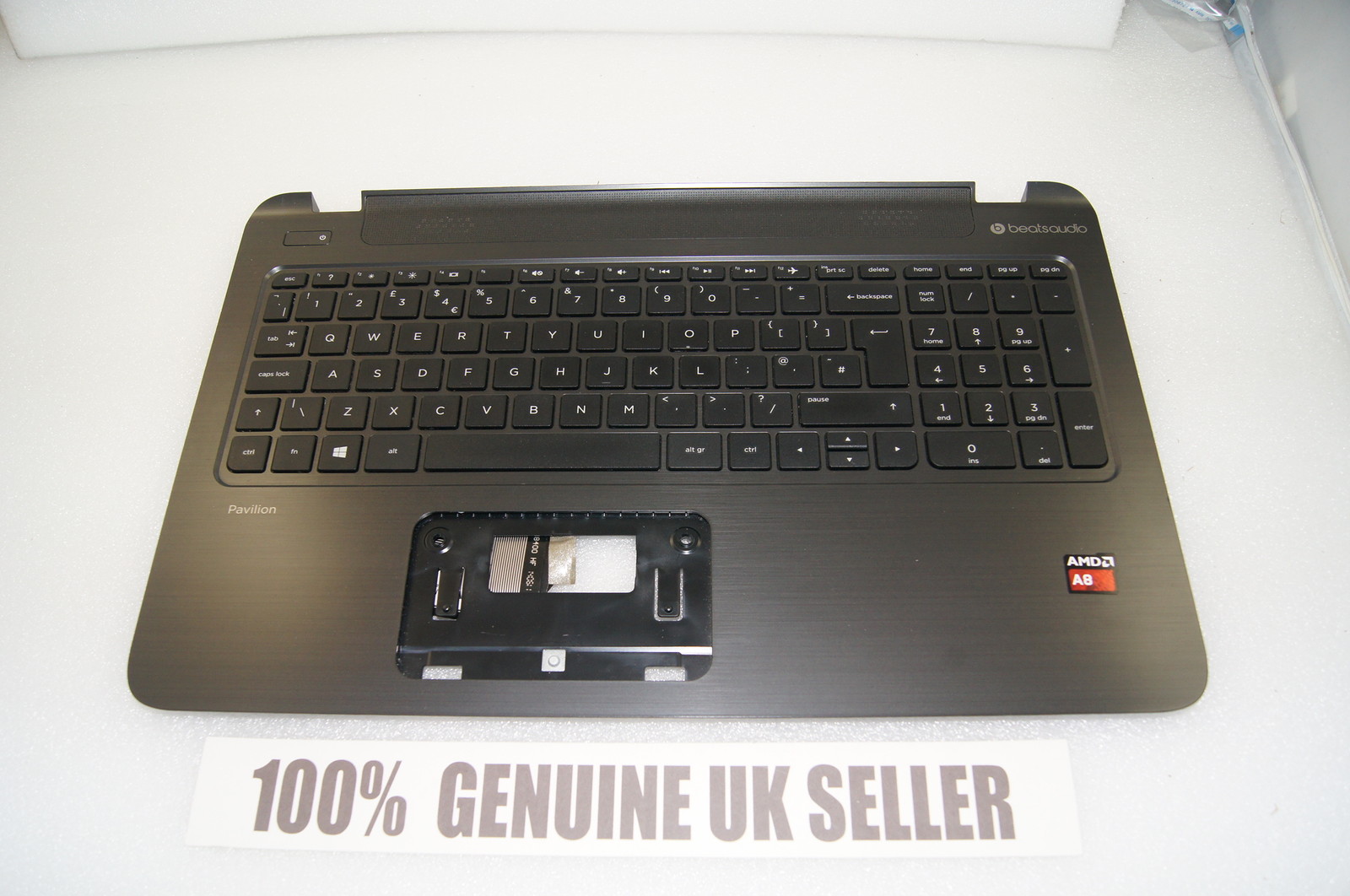 HP PAVILION 15-P SERIES AMD A8 A10 UK KEYBOARD PALMREST UPPER COVER ...