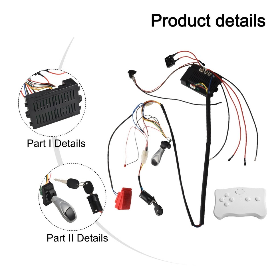 Kids Electric Car Wire and Switch Kit DIY Modified RC Kit 2 4G Remote ...