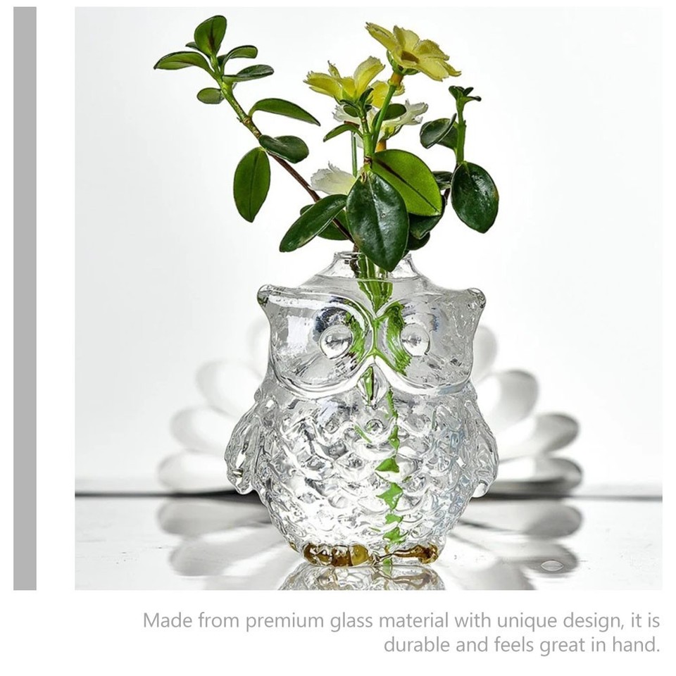 Desktop Glass Flower Pot Decorative Vase Container Living Room Planter ...