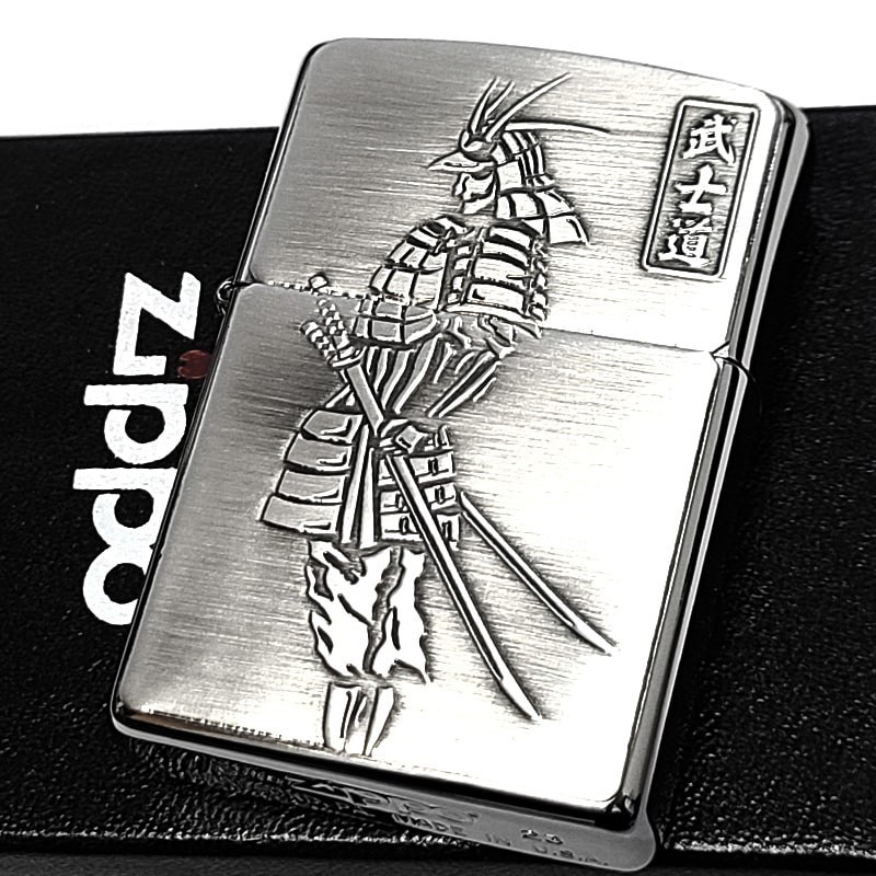 Zippo Japanesque Metal Emblem Bushido Silver One Sided Processing ...