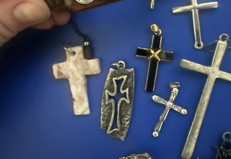 catholic religious collectibles Lot Pendants Jewlery Pins Charms ...